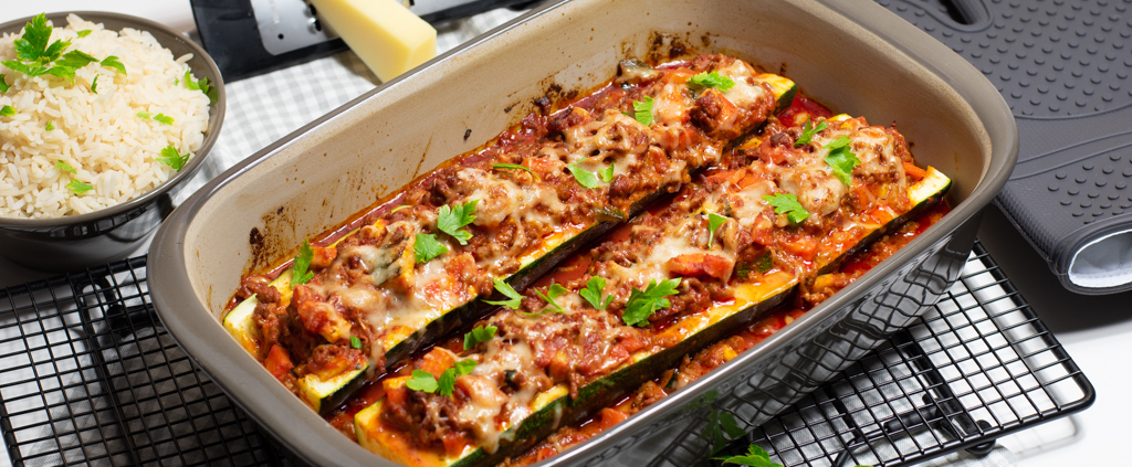 Gefüllte große Zucchini a la Mama - Karina Pampered Chef