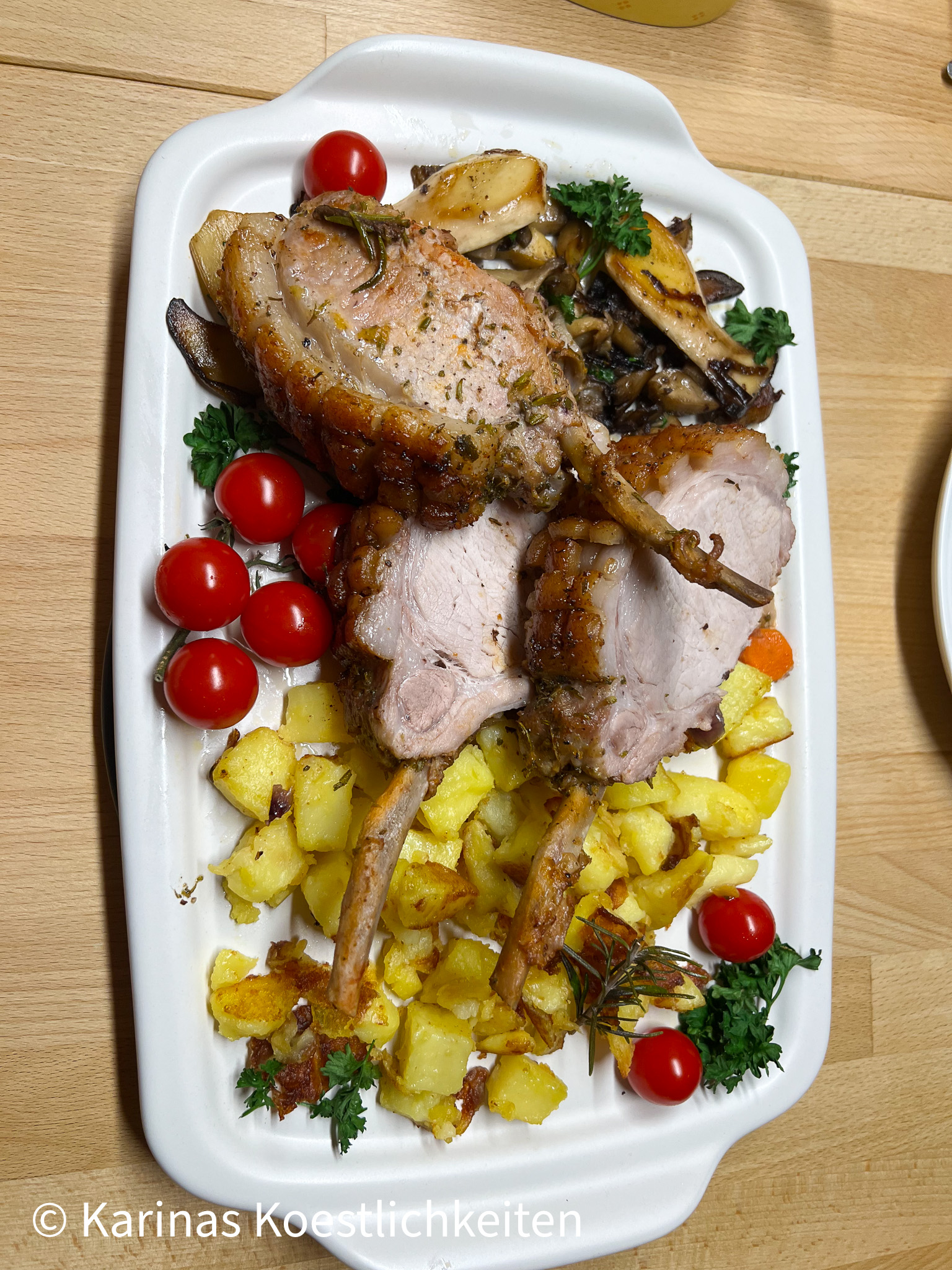 Karree vom Duroc Schwein aus dem Ofenmeister - Karina Groß mit Pampered Chef